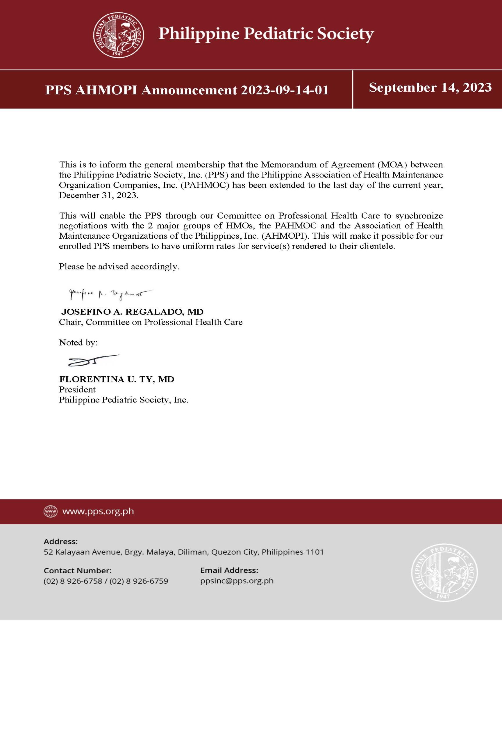 PPS AHMOPI Announcement 2023-09-14-01 – Philippine Pediatric Society, Inc.